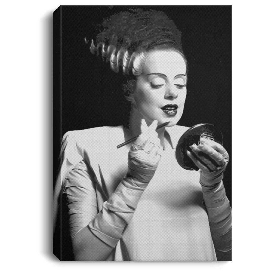 Bride of Frankenstein Canvas Art, Gothic Wall Decor, Literary Art Print ...