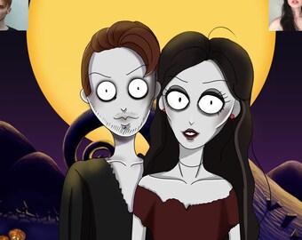 Tim Burton Inspired Portraits - Etsy