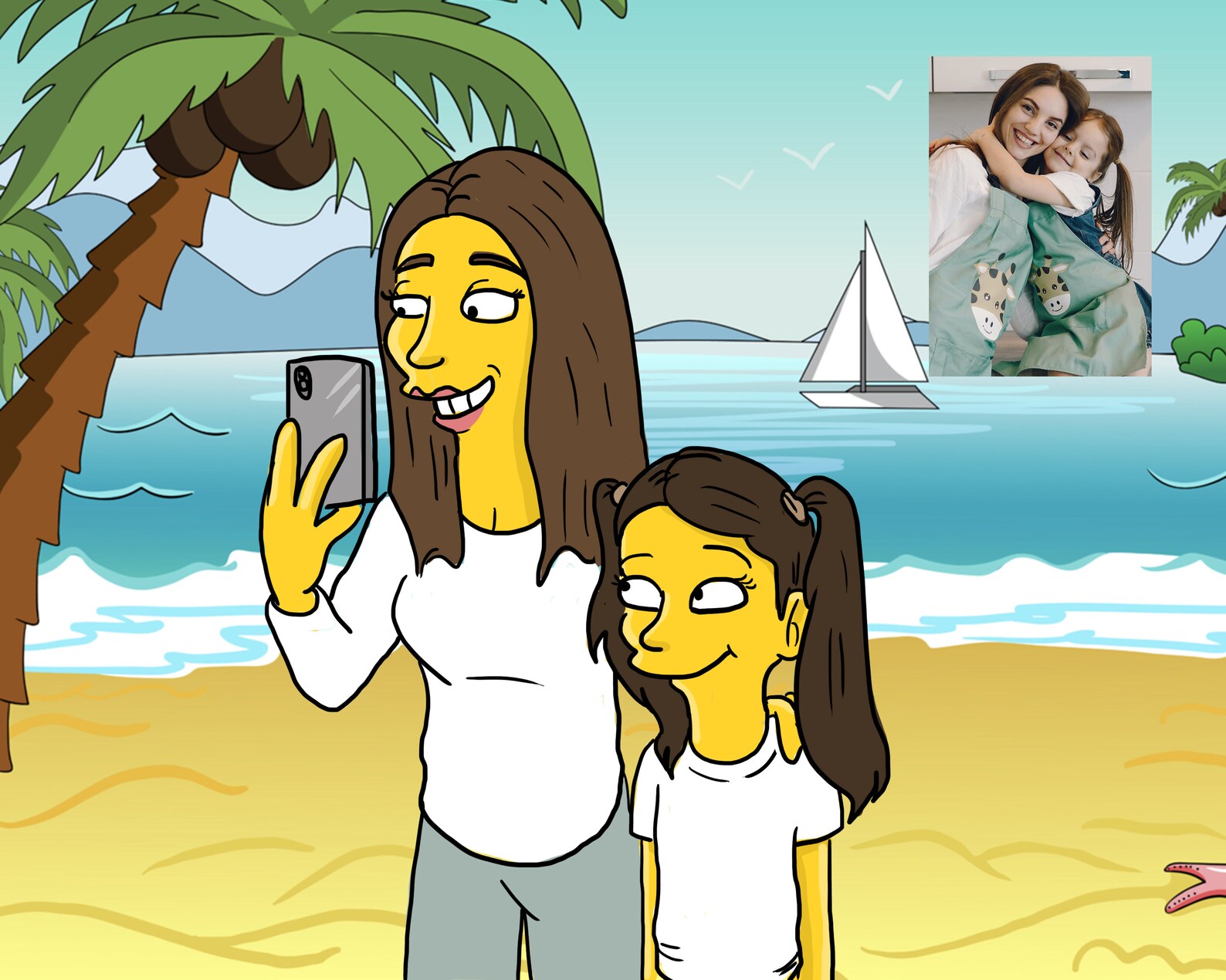 SIMPSONS PORTRAIT Christmas Gift for Dad Simpson Family | Etsy