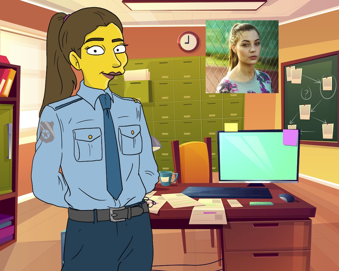 Personalized Police Cartoon Portrait, Custom Police Portrait, Police ...