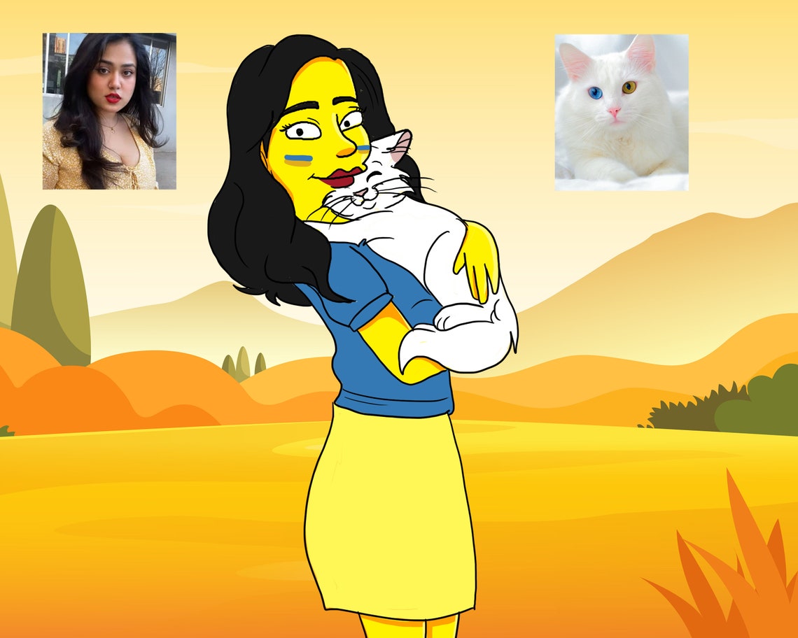 SIMPSONS PORTRAIT on the Couch Simpsons Family Portrait | Etsy