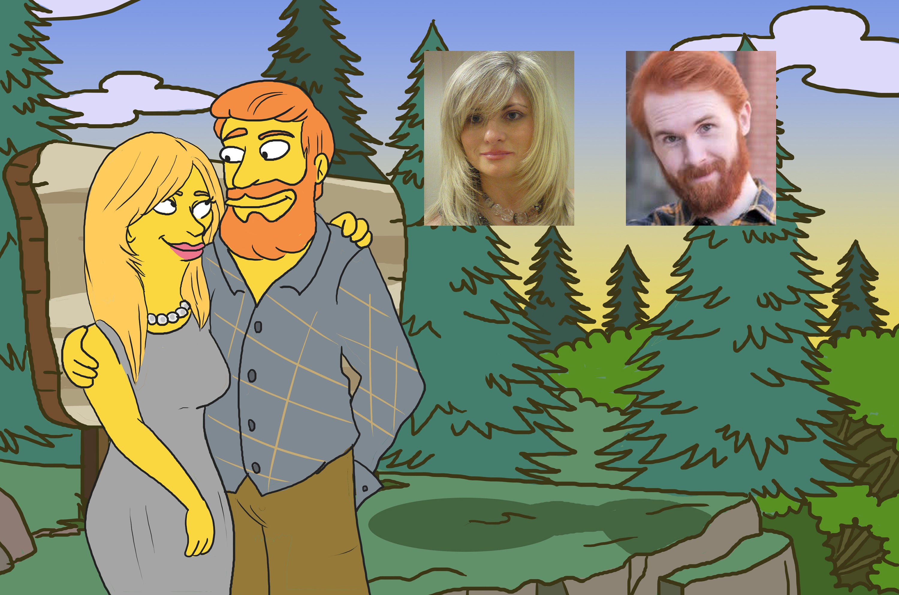 Simpson Style Portrait / Yellow Portrait / Simpsons Portrait / | Etsy