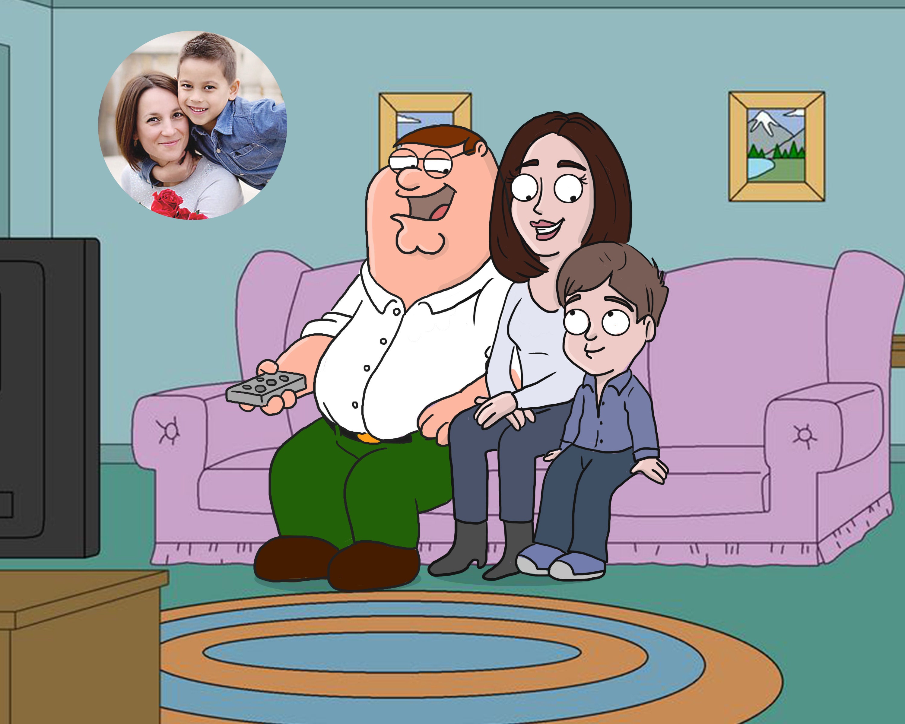 Family Guy Portrait Custom Couple Illustration Custom | Etsy