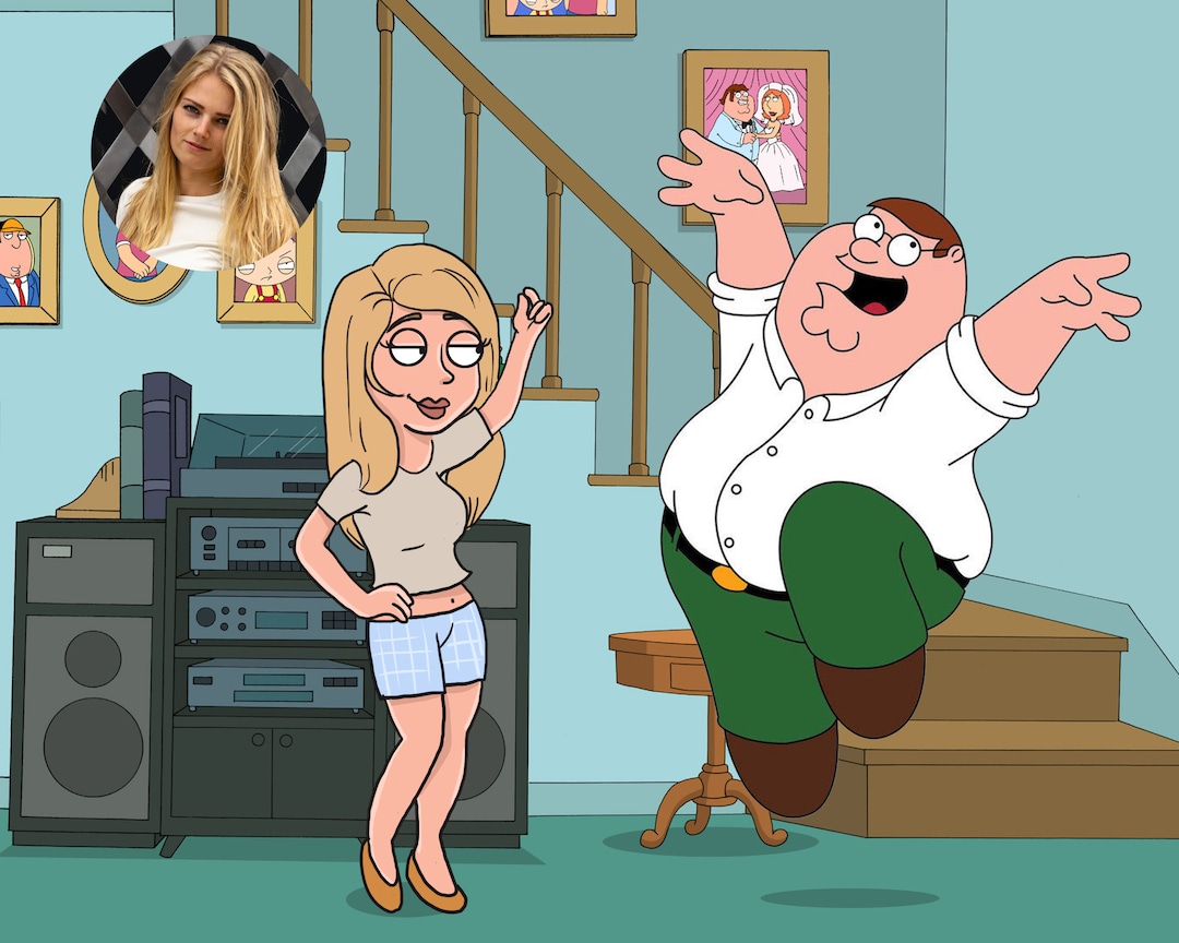 Custom Family Guy Style Portrait, Personalized Cartoon, Anniversary ...