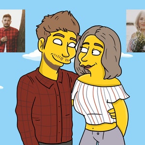 SIMPSONS PORTRAIT on the Couch, Simpsons Family Portrait, Simpson ...