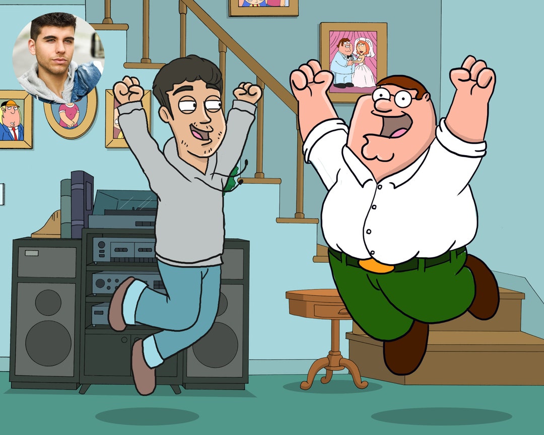 Family Guy Custom Portrait, Custom Cartoon Illustration, Unique ...