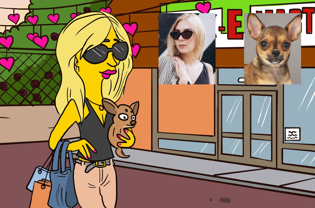 Stylish Simpson Portrait, Simpson Gift for Her, Custom Simpsons Couch ...