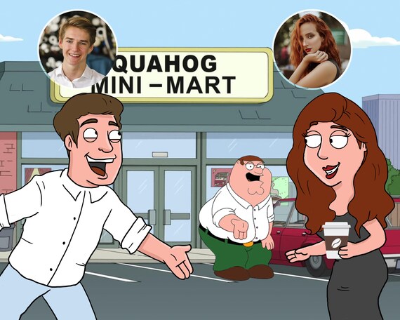 Family guy Custom Portrait Family Guy Personalized | Etsy