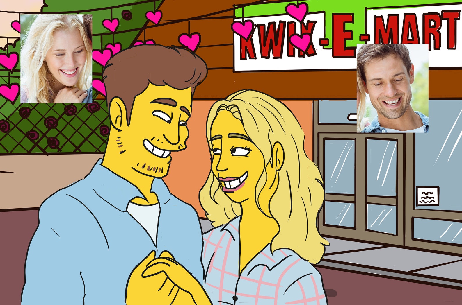 Simpsons Family Portrait on the Couch Simpson Couple | Etsy