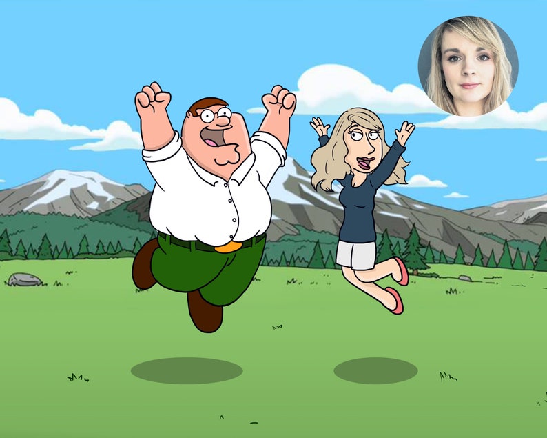 Custom Family Guy Portrait Cartoon Style Personalized Family - Etsy