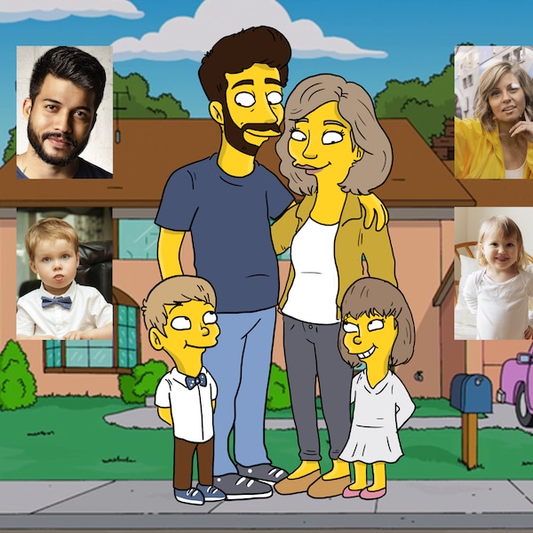 Simpsons Portrait - Etsy