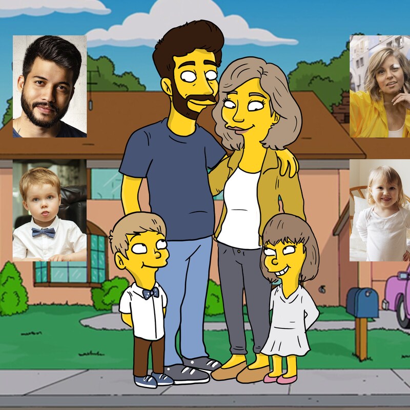 Simpsons Portrait - Etsy