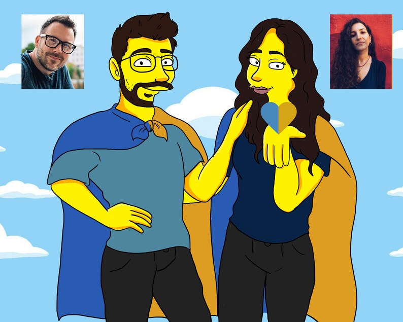 SIMPSONS PORTRAIT on the Couch Simpsons Family Portrait - Etsy