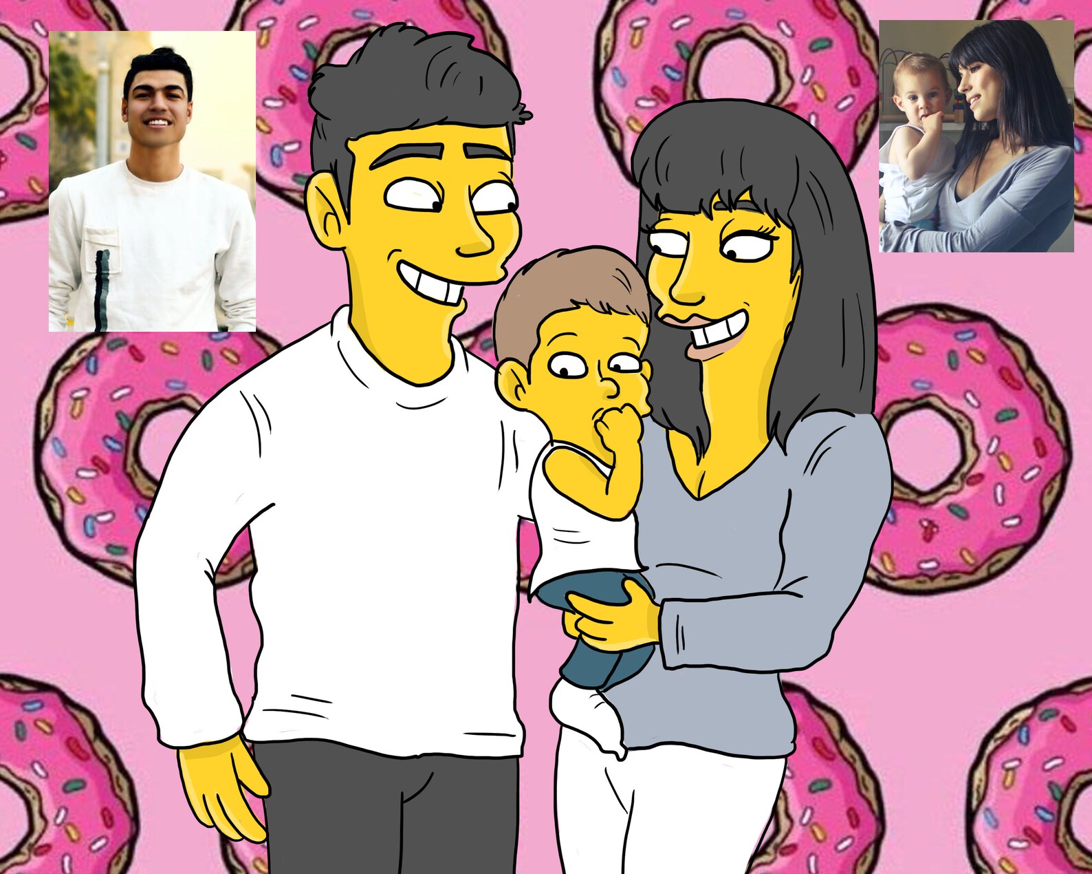 Your face as a Simpsons Cartoon Simpsonize Me Family | Etsy