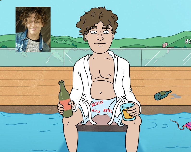 Custom Bojack Portrait Couple Portrait Customized Bojack - Etsy