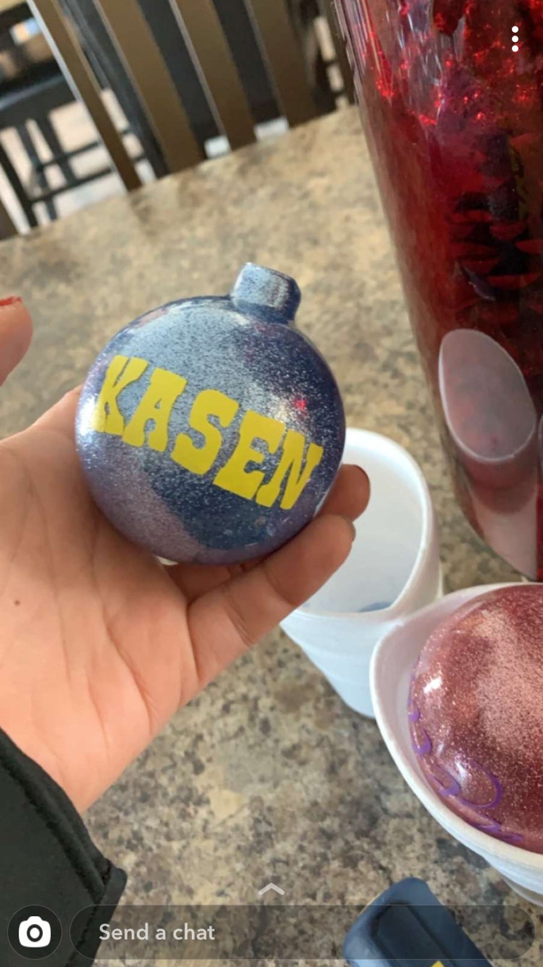 Glitter/painted Ornaments With Custom Names or Sayings - Etsy