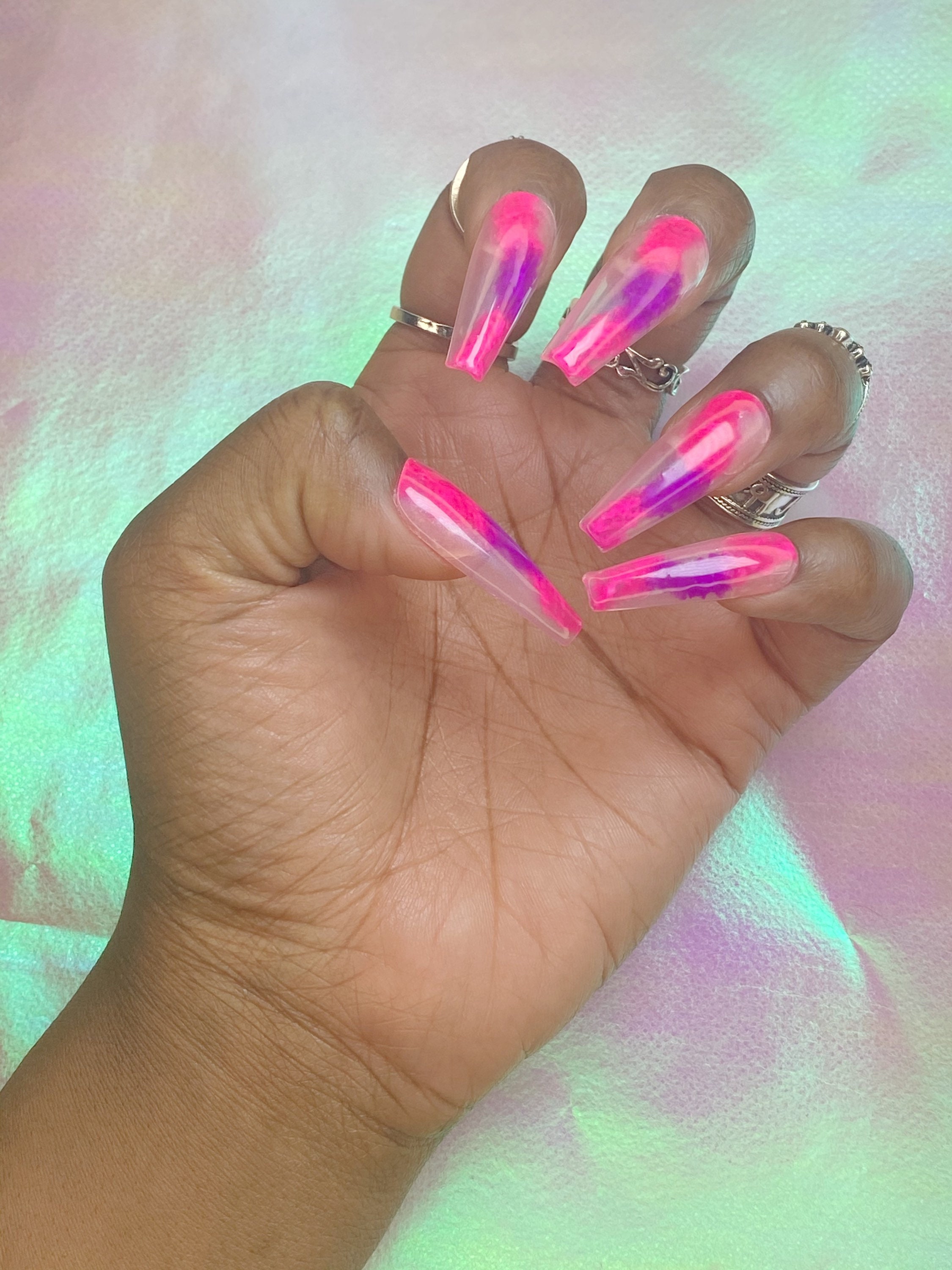 Starfire Press on nails Fake nails False nails Jelly | Etsy