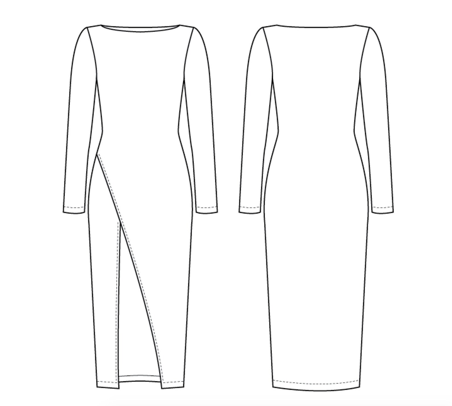 CORINA Bodycon Dress Pattern Pencil Dress Sewing Pattern - Etsy