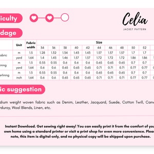 Celia DIY Jacket Sewing Pattern, Long Sleeve Oversize Denim Jacket ...