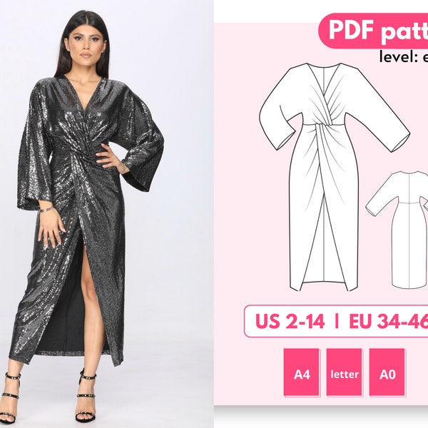 Wrap Front Dress - Etsy