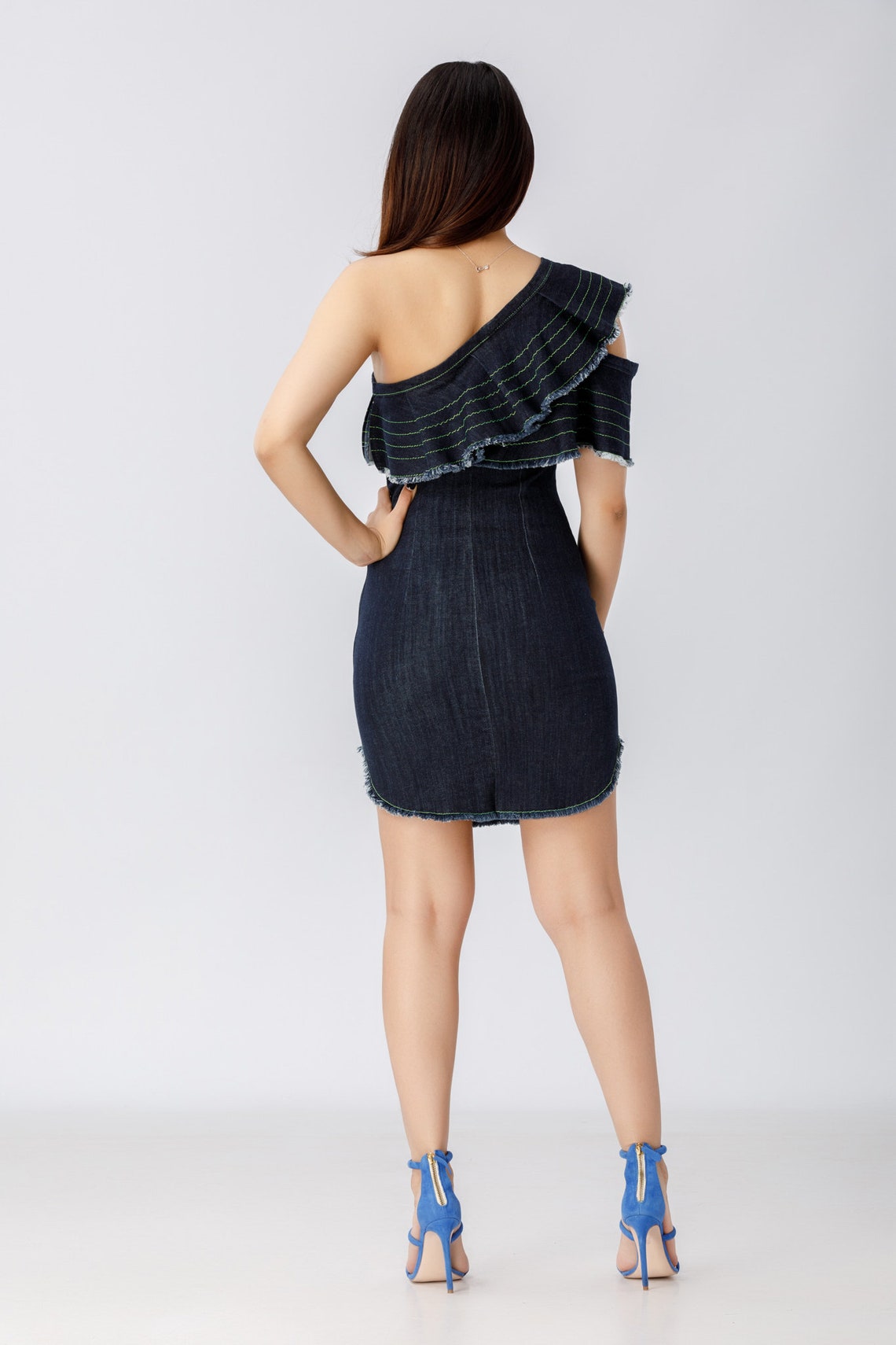Kasya DIY Denim Mini Bodycon Dress Digital PDF Sewing Pattern, One ...