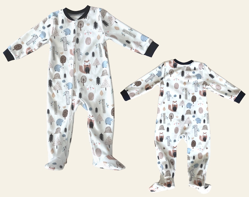 MATEI Footie One Piece Jumpsuit Pattern Baby Onesie Pdf - Etsy