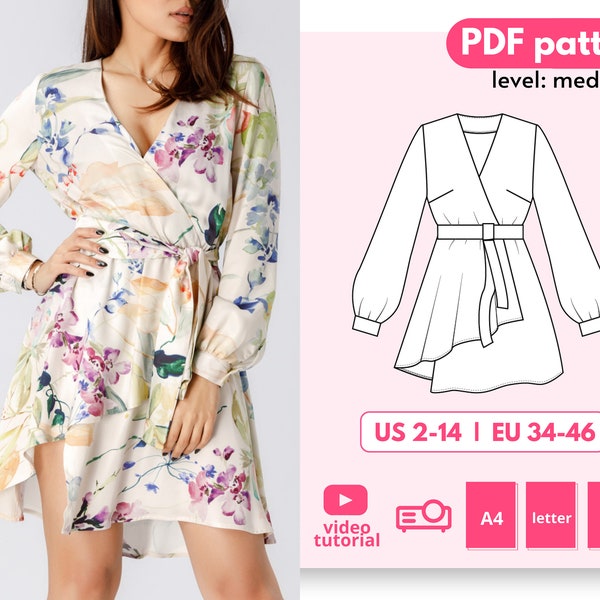 Wrap Dress Pattern - Etsy