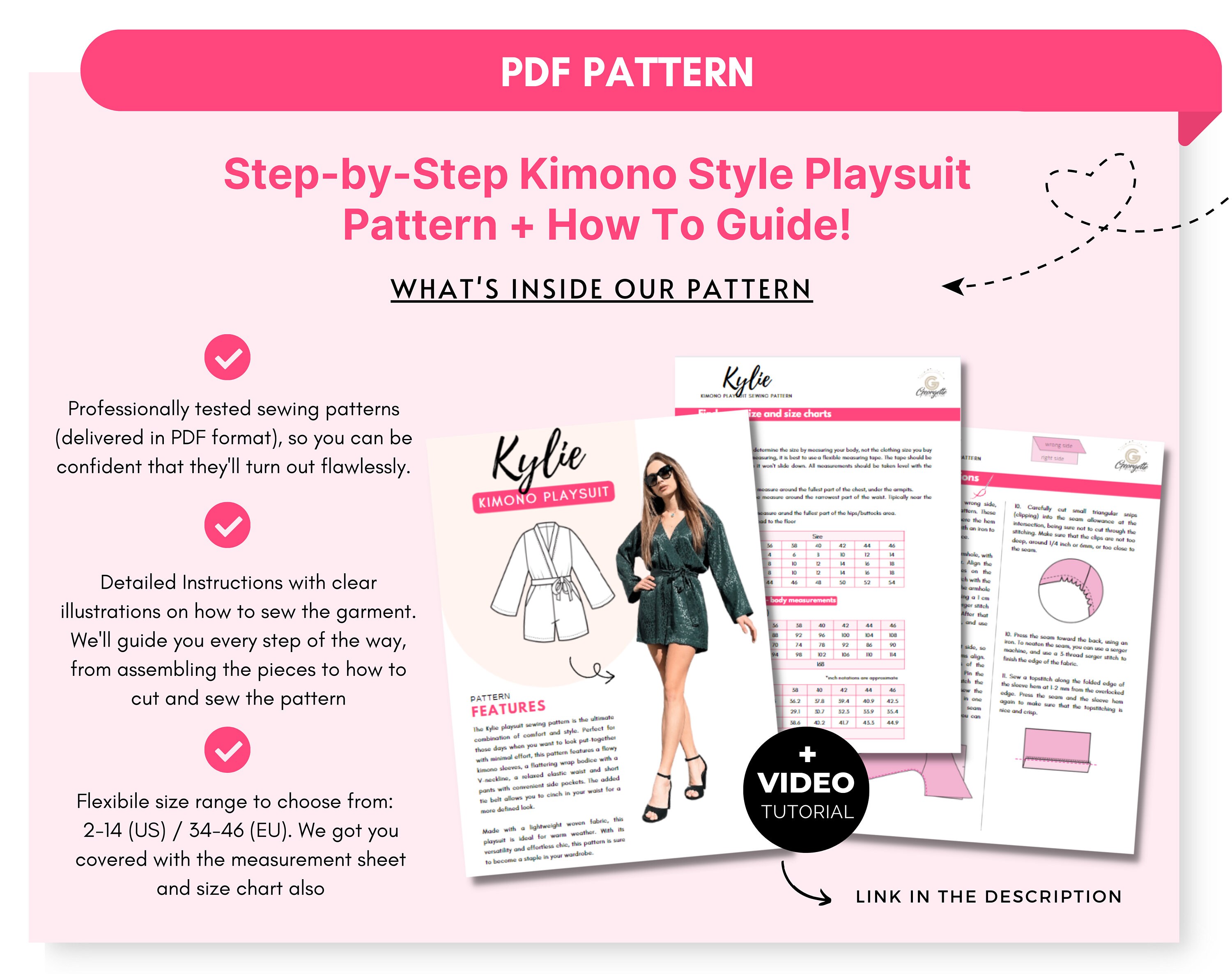 KYLIE - Wrap Playsuit Sewing Pattern
