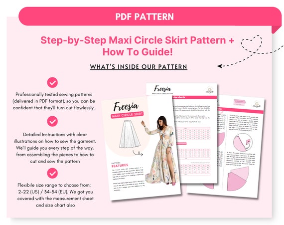 Circle Skirt Pattern Chart