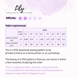 LILY Girls Sweatsuit Sewing Patterns Toddler Tracksuit Set | Etsy