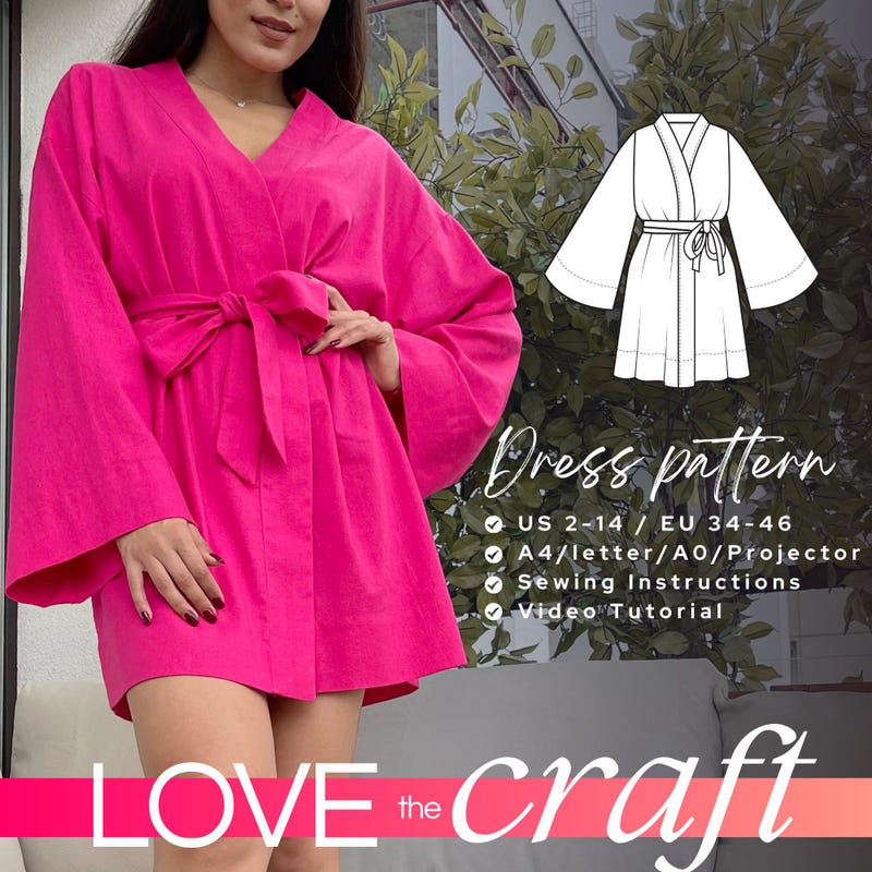 Kimono Dress Pattern - Etsy