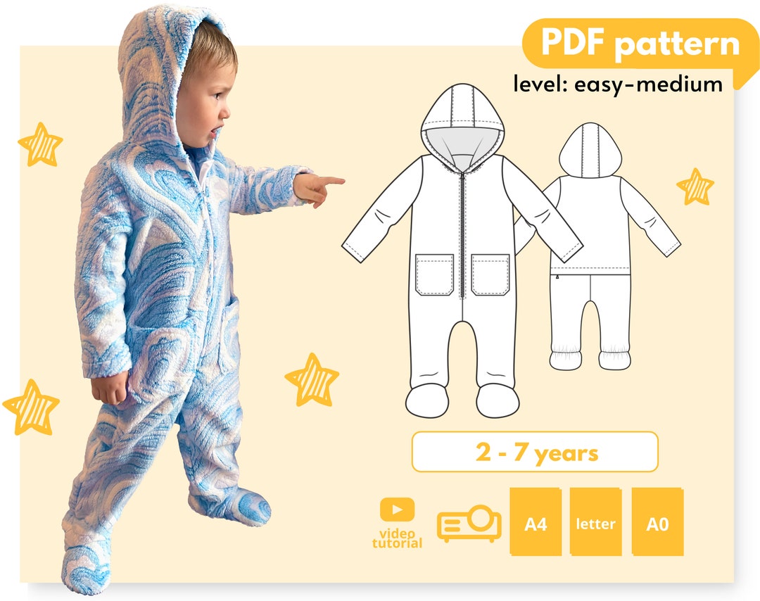 DIDOO Hooded All in One Bodysuit Pattern Overall Polar Fleece - Etsy