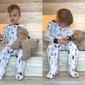 MATEI Footie One Piece Jumpsuit Pattern Baby Onesie Pdf - Etsy