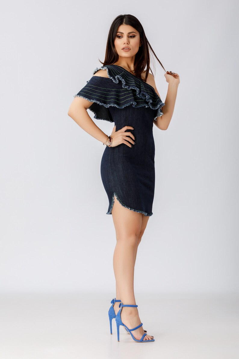 Kasya DIY Denim Mini Bodycon Dress Digital PDF Sewing Pattern, One ...