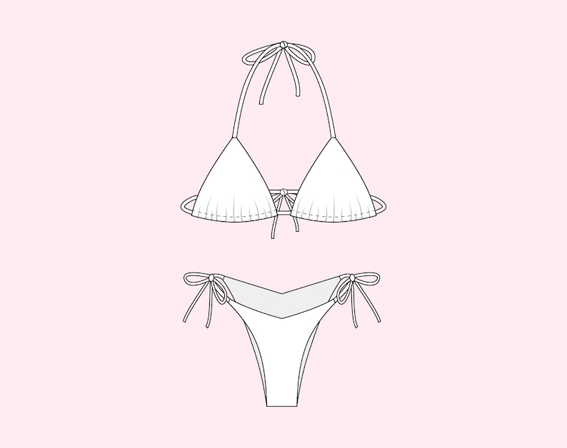 Alleia Bikini Sewing Pattern – Triangle Bikini Top & Brazilian Cheeky ...