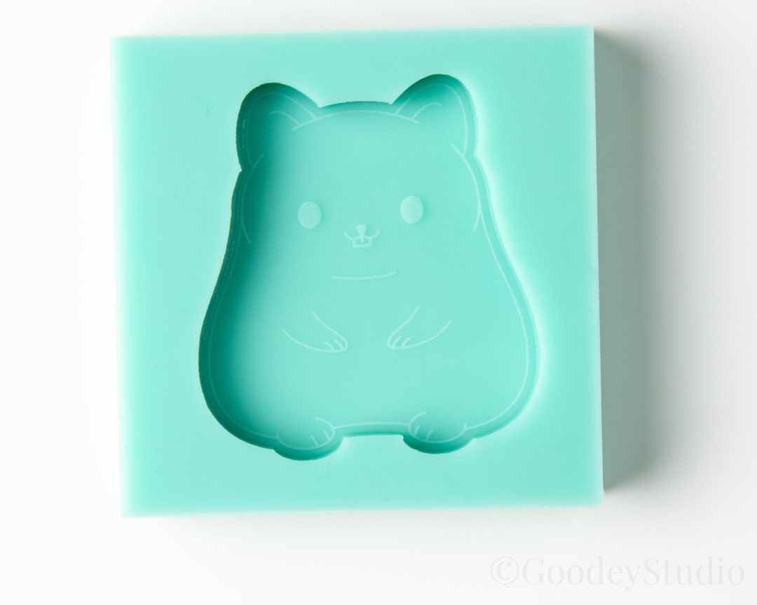 Kawaii Hamster Mold, Silicone Mold for Resin, Backed Shaker Mold, 9mm ...
