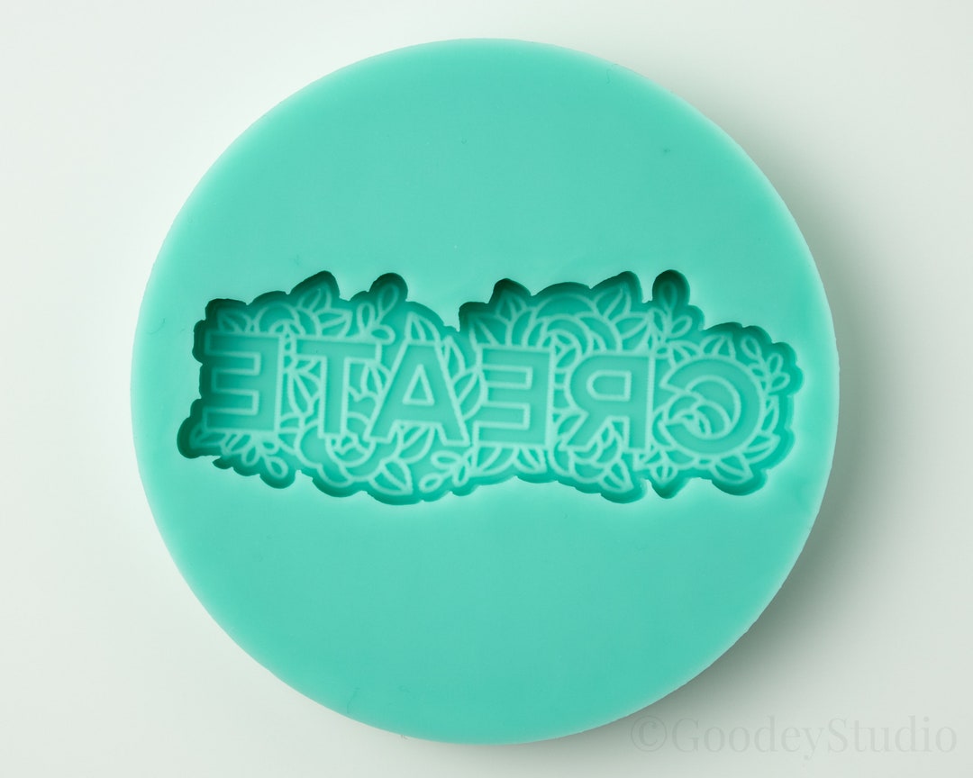 Create Floral Word Mold, Silicone Mold for Resin, 6mm Casting Mold ...