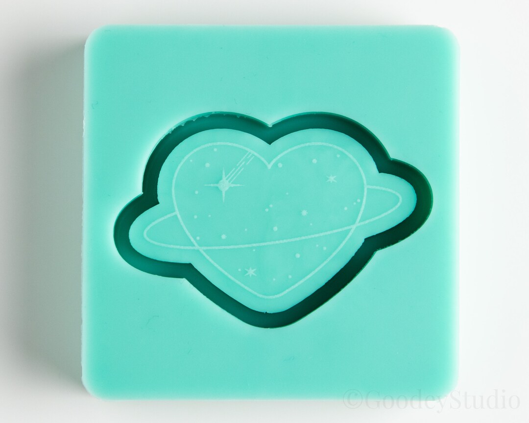 Space Heart Shaker Mold, Silicone Mold for Resin, Backed Shaker Mold ...