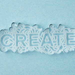 Create Floral Word Mold, Silicone Mold for Resin, 6mm Casting Mold ...