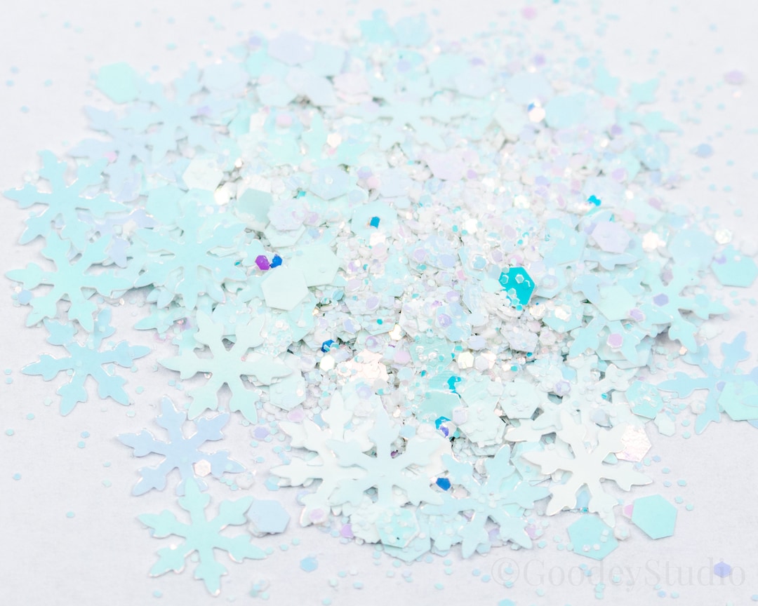 Close Out Sale Let It Snow Glitter, Snow Flake Glitter, Chunky Mix ...