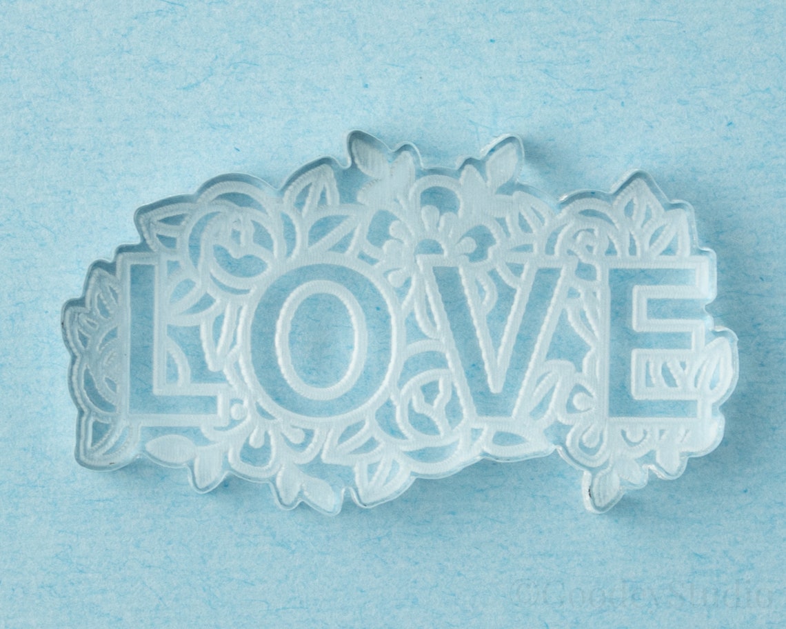 Love Word Floral Mold Silicone Mold for Resin 6mm Casting - Etsy
