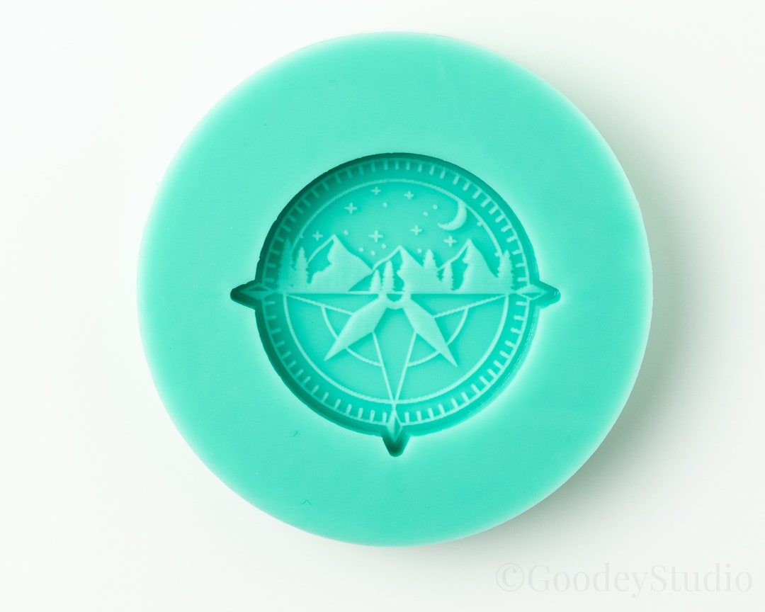 Adventure Compass Mold, Silicone Mold for Resin, Camping Mold, 6mm ...