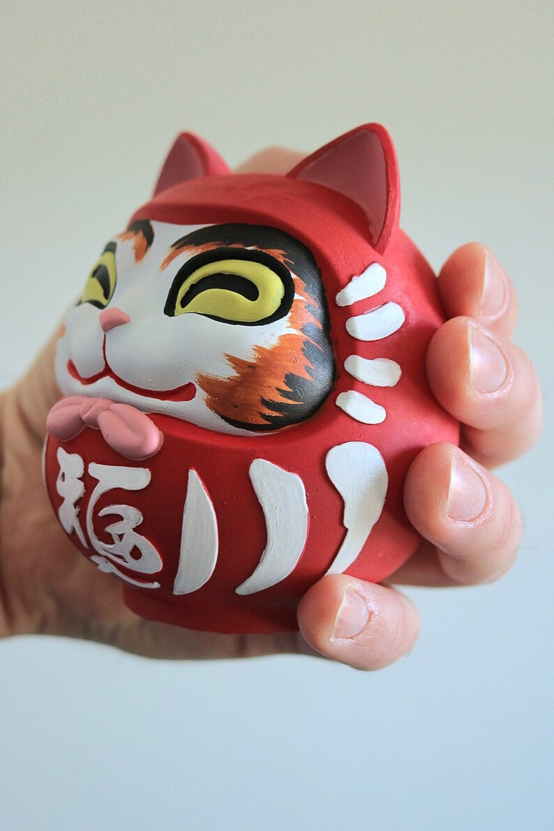 Charuma - Cute Daruma Cat - Etsy
