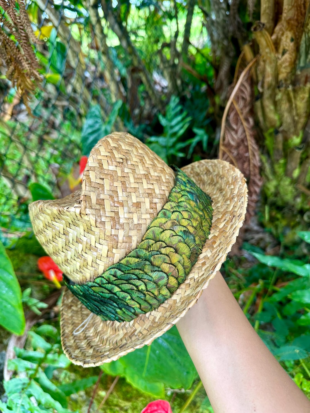 Peacock Feather Lei lei Hulu - Etsy