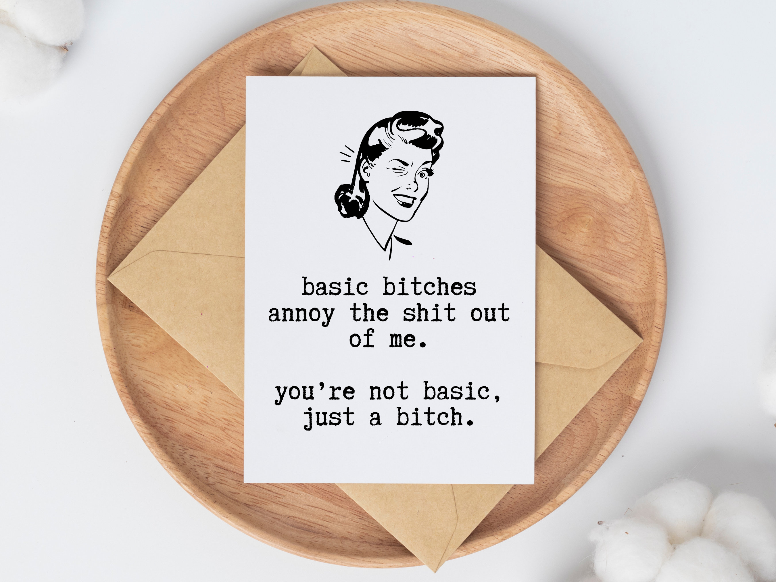 Sarcastic Printable Card, Basic Printable Card, Funny Card for Friend ...