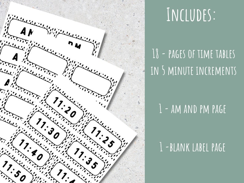 Printable Time Table Cards, School and Classroom Decor, Visual Daily ...