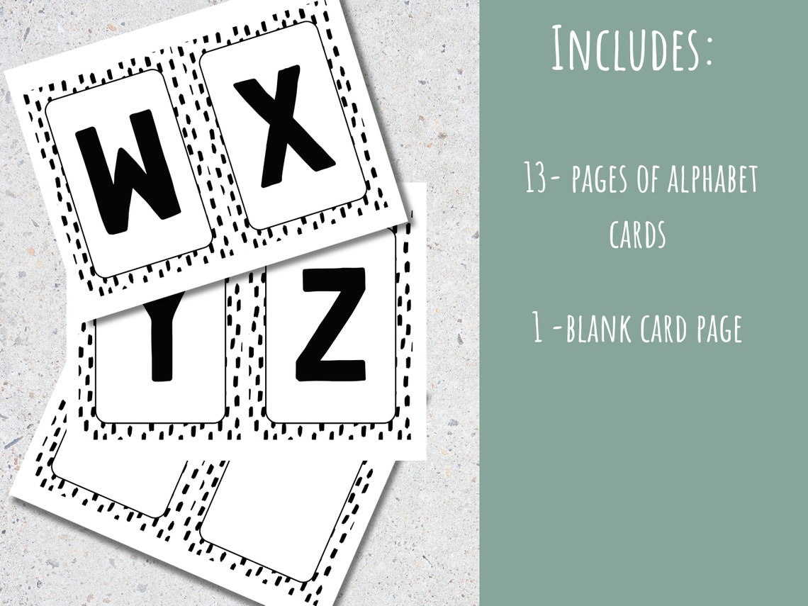 Printable Alphabet Cards, School and Classroom Decor, Visual Daily ...