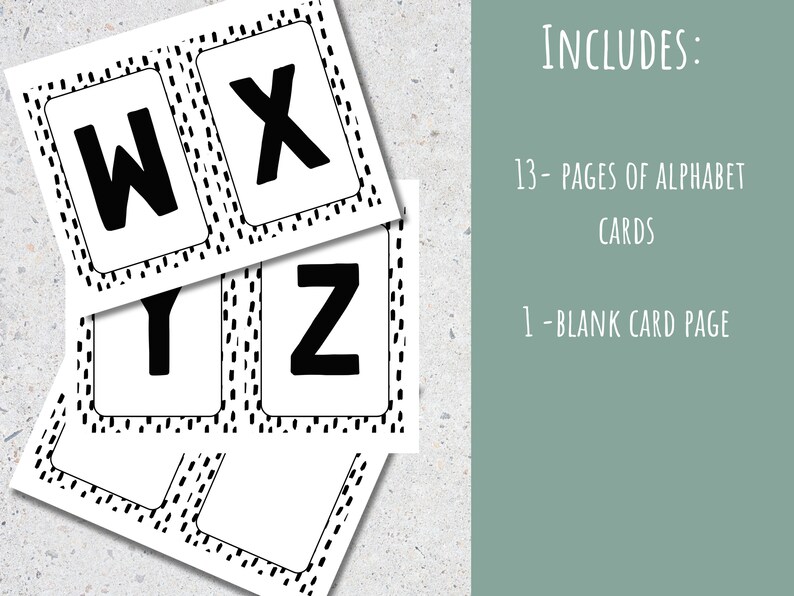 Printable Alphabet Cards, School and Classroom Decor, Visual Daily ...