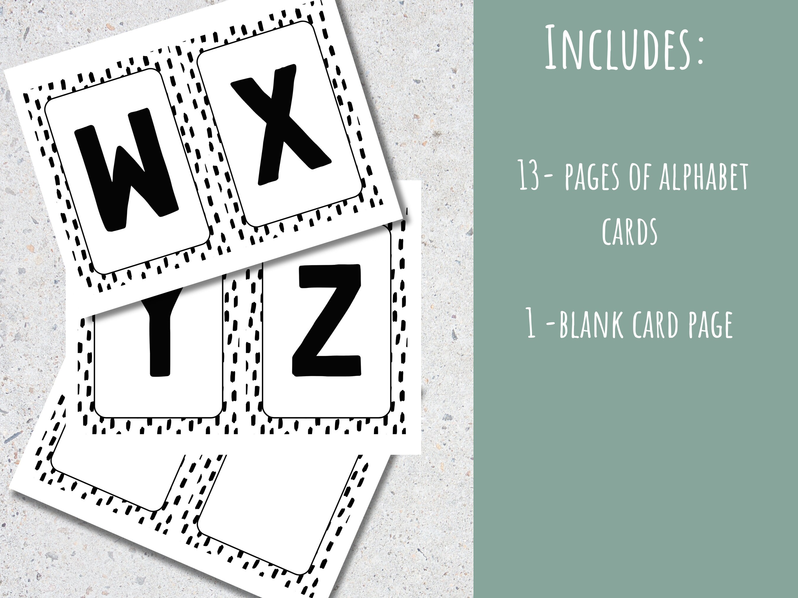 Printable Alphabet Cards, School and Classroom Decor, Visual Daily ...