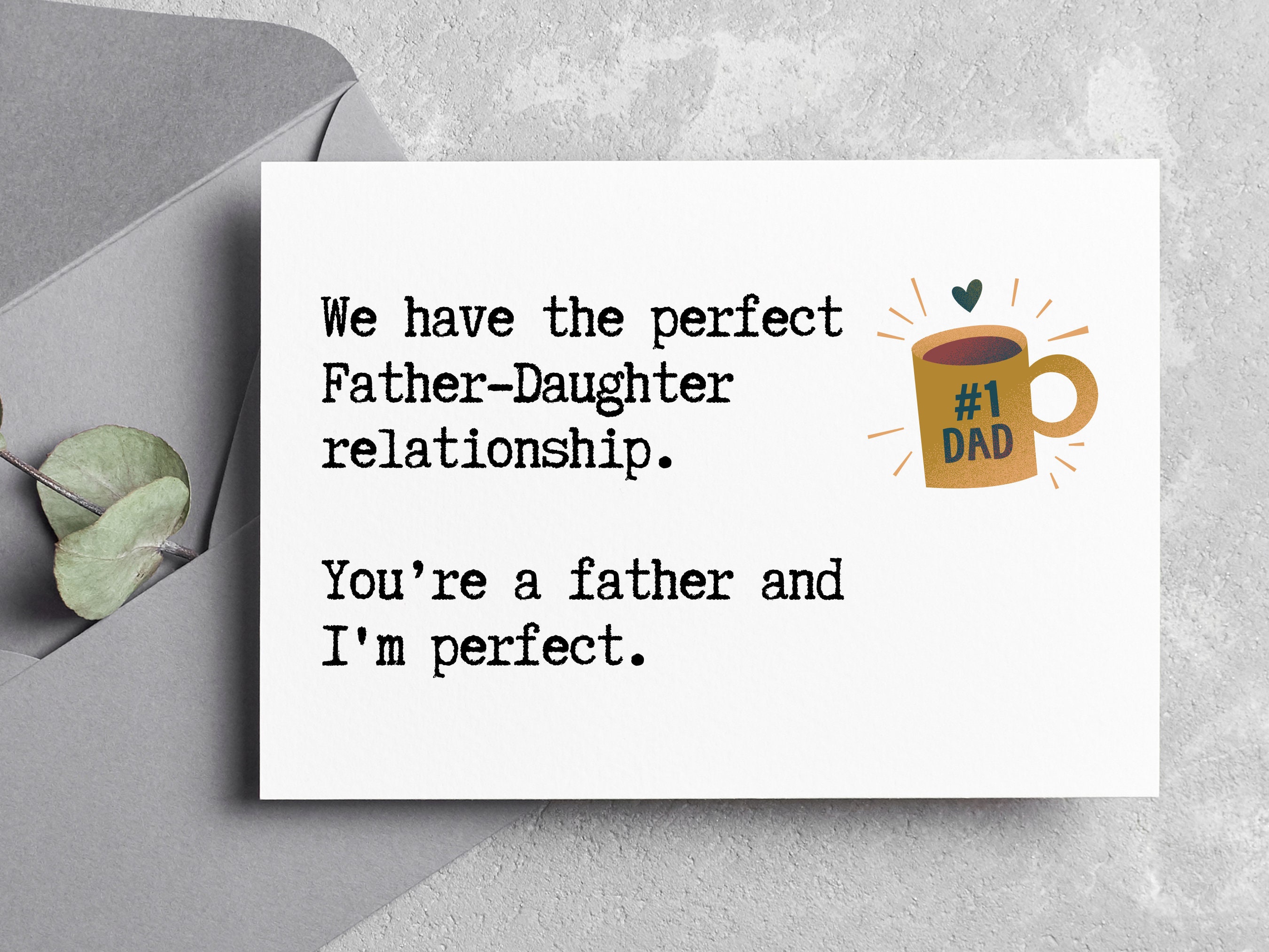 Printable Fathers Day Card Sarcastic Fathers Day Card Card From